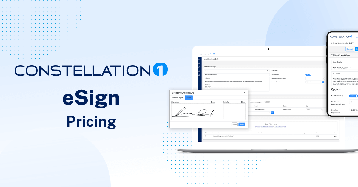 E-Signature Pricing | Constellation1 eSign